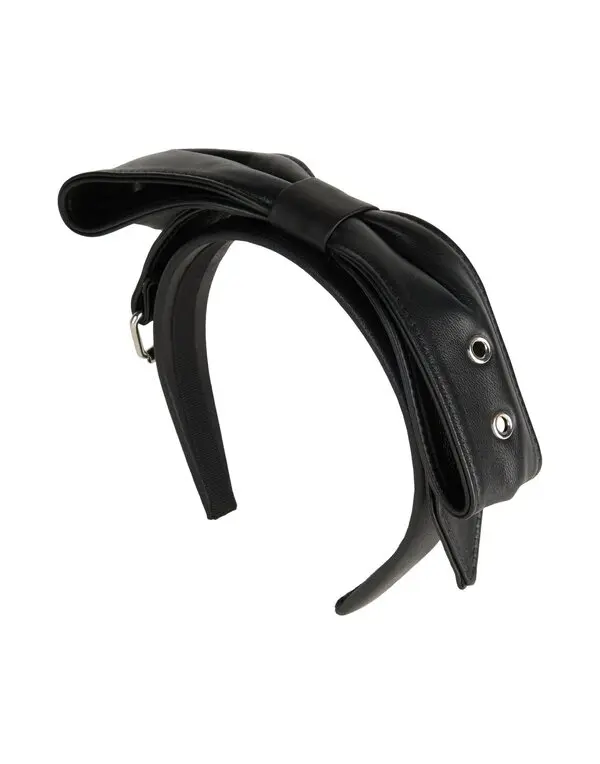 Moschino Leather Headband With Bow Detail