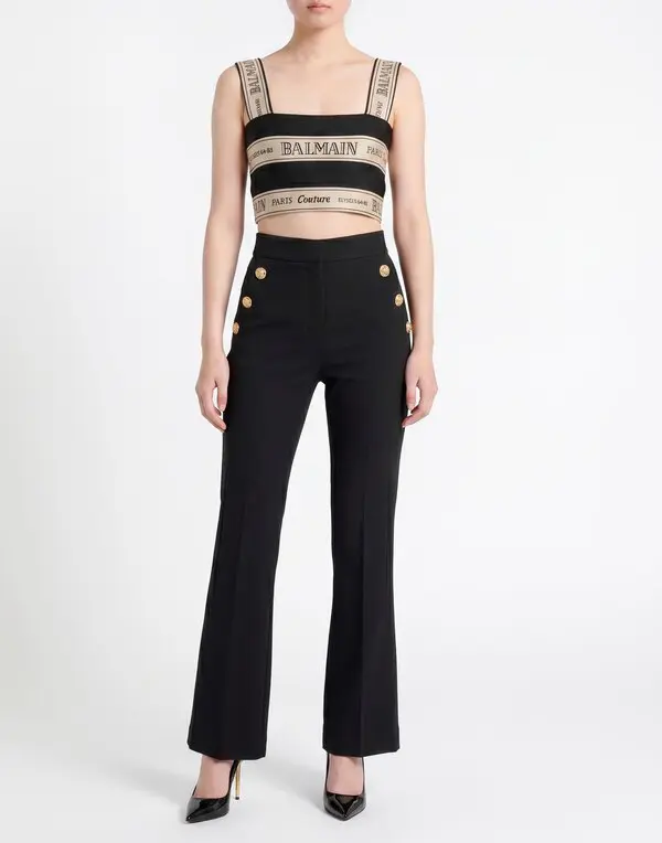 Balmain Top Size Viscose, Polyamide, Elastane