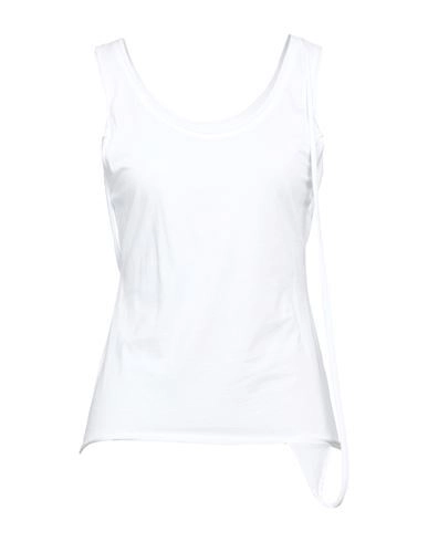 Helmut Lang Tank Top Size Pima Cotton, Elastane - White