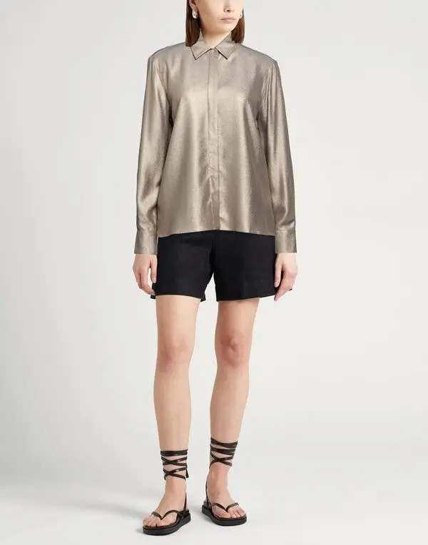 Agnona Bronze Silk Shirt
