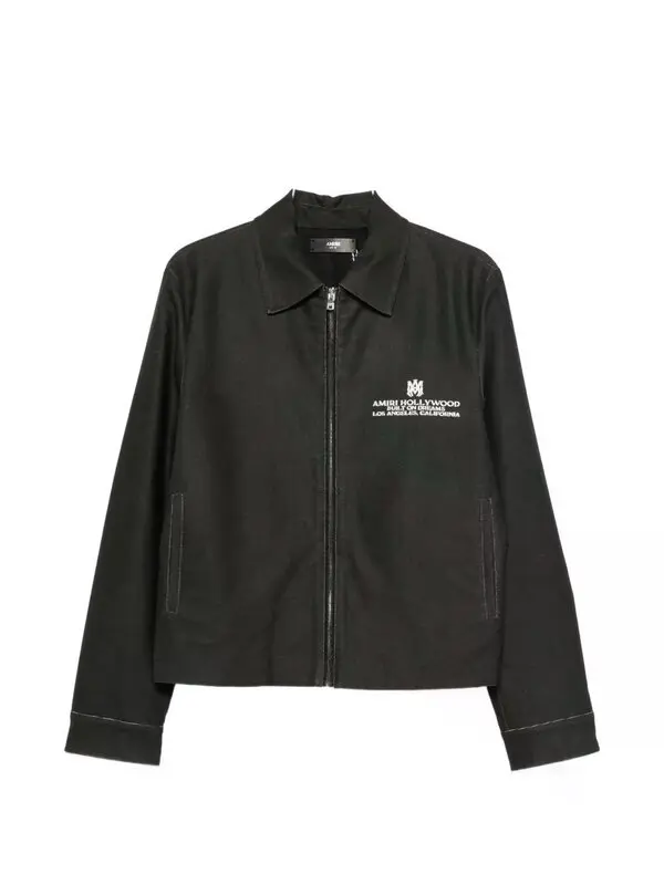 Amiri Logo-print Overshirt - Black
