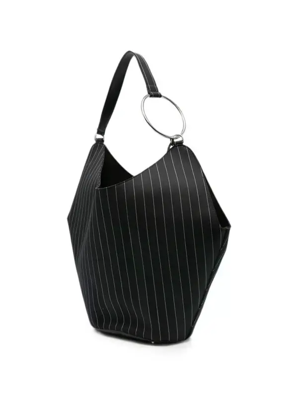 DONDUP Pinstripe-pattern Ring-handle Tote Bag