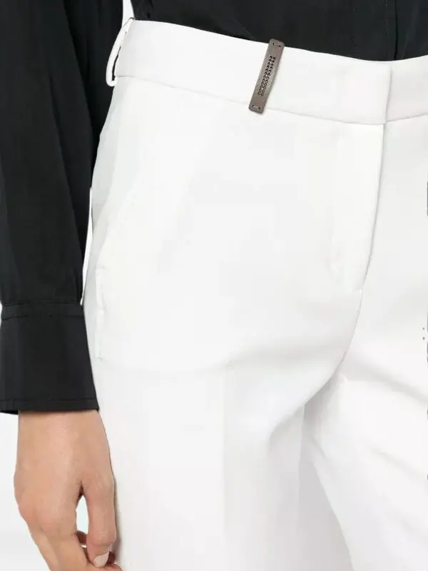 Peserico Cropped Slim-fit Trousers
