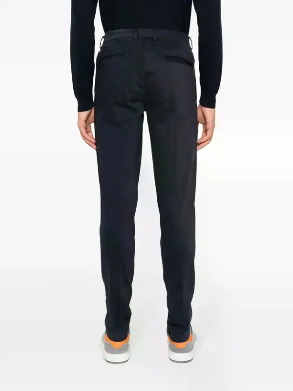 Boggi Milano Straight-leg Stretch-cotton Chino Trousers - Blue