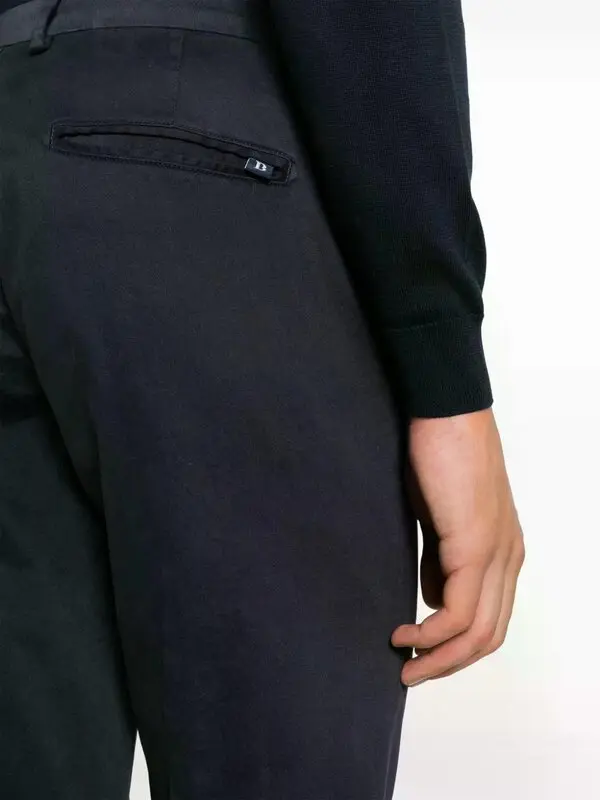 Boggi Milano Straight-leg Stretch-cotton Chino Trousers - Blue