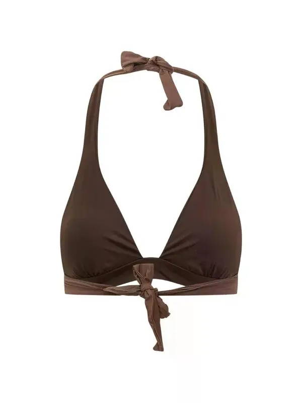 Sundek Olivia Halterneck Bikini Top - Brown