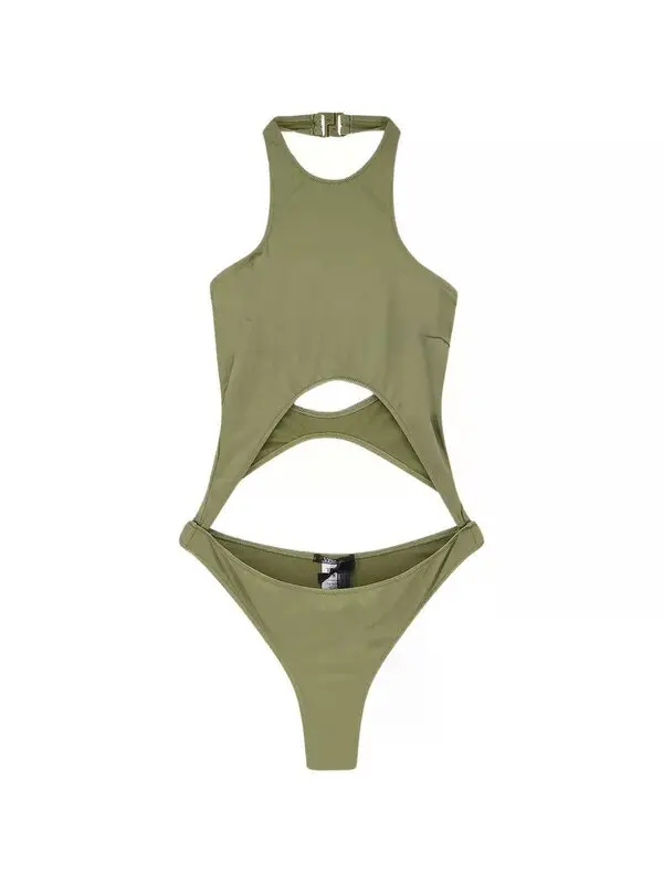 VENUJA Cut-out Halterneck Swimsuit - Green