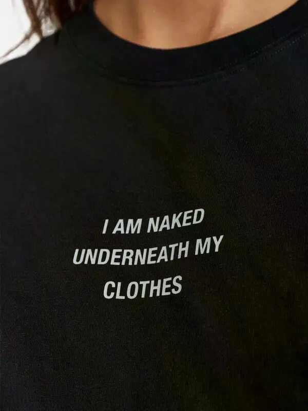 Vetements Slogan Print Short Sleeve Bodysuit