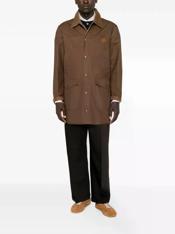 Valentino Garavani Vlogo Signature Waxed-canvas Coat - Brown