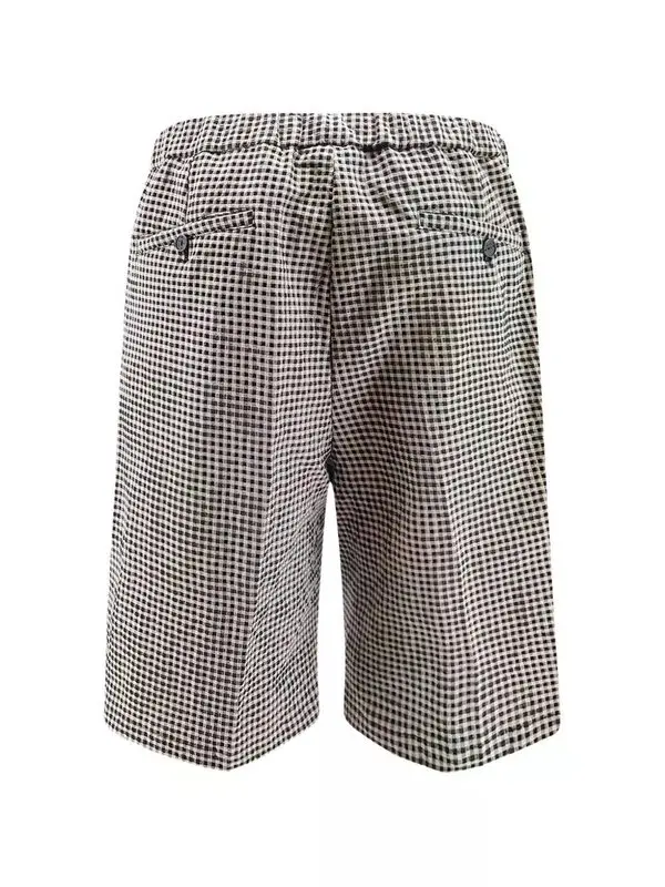 HEVO Checked Wide Leg Tailored Shorts