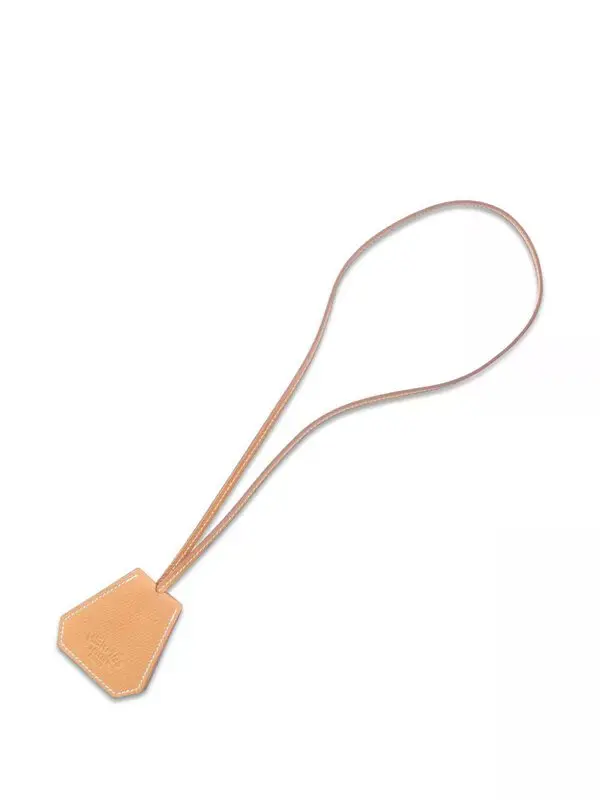 Hermès Epsom Calf Leather Hat Clip With String Detail - Brown