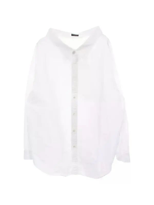 Balenciaga Cotton Long Sleeve Shirt - White