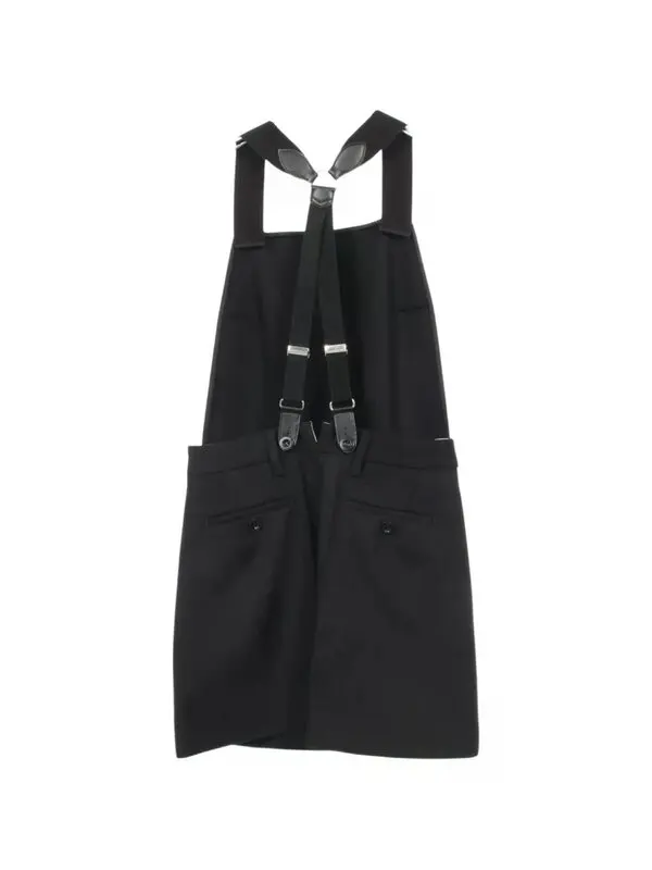 Prada Wool Gabardine Suspenders Mini Dress