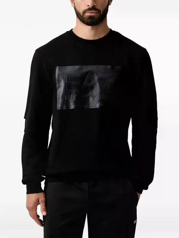 EA7 Crewneck Sweatshirt With Logo Print