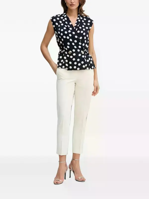 Joseph Ribkoff Polka-dot Wrap-style Top