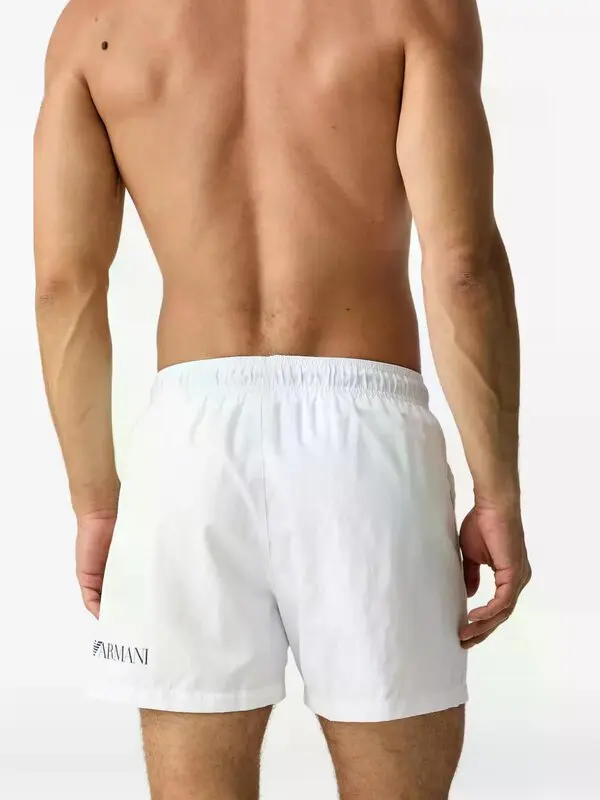 EA7 Logo Print Drawstring Swim Shorts