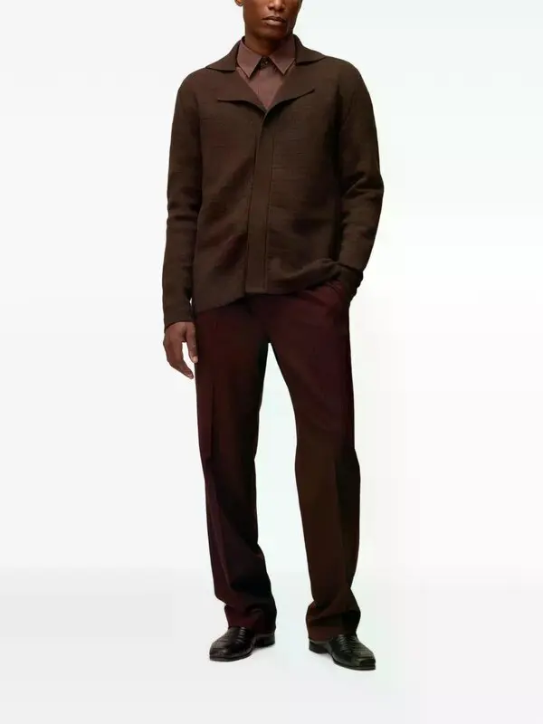 RETORI Structured-knit Interlock-stitch Cardigan