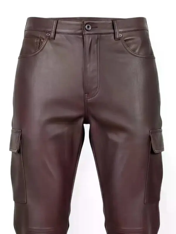 Isaia Leather Cargo Pants