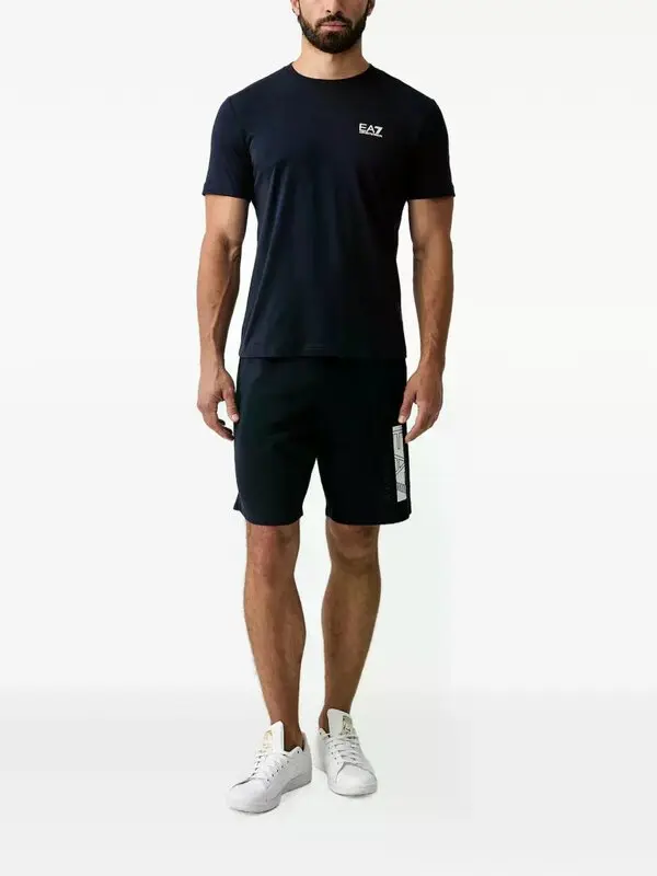 EA7 Logo Print Elasticated Waist Shorts