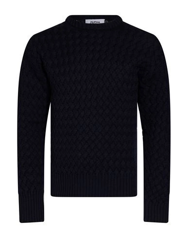 Alpha Studio Merino Wool Crewneck Sweater - Blue