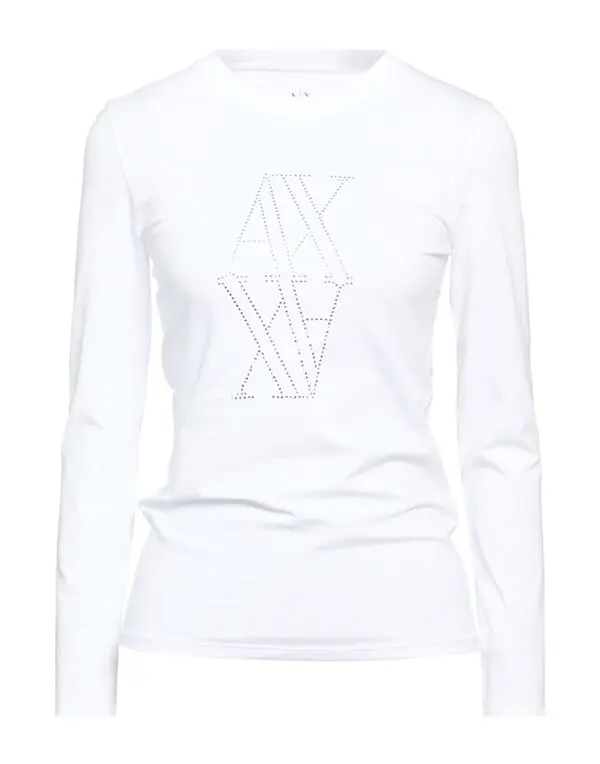 Armani Exchange Long Sleeve Crewneck T-shirt With Appliqu