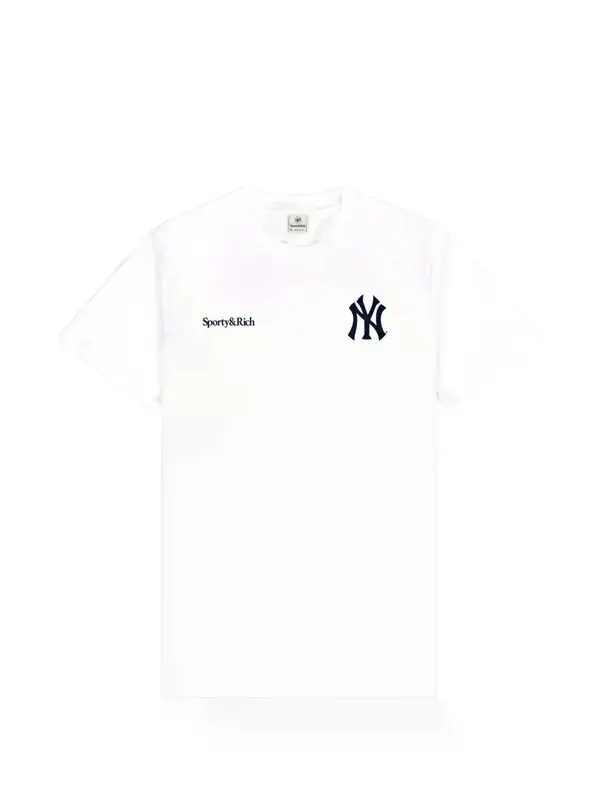 SPORTY & RICH Logo-detail Crew-neck T-shirt - White