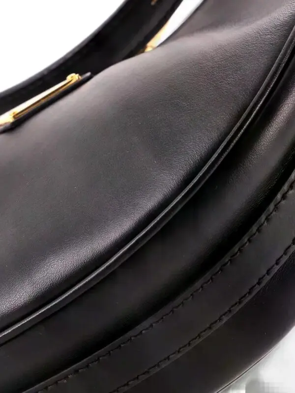 Prada Arque Half Moon Leather Small Hobo Bag
