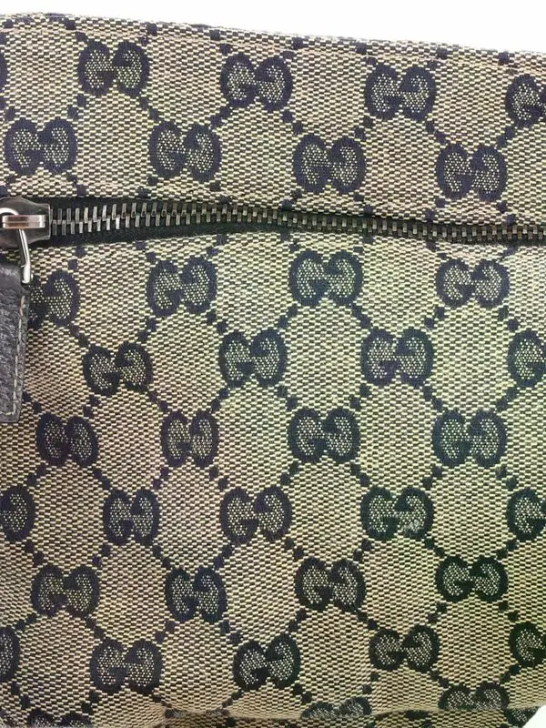 Gucci Vintage Double Gg Canvas Belt Bag - Blue