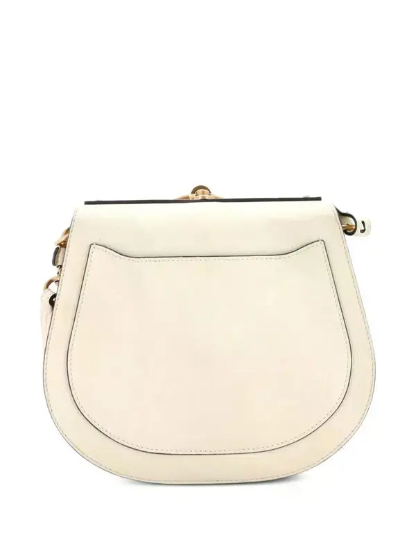 Chloé Nile Leather Medium Crossbody Bag With Hoop Handle - Neutrals