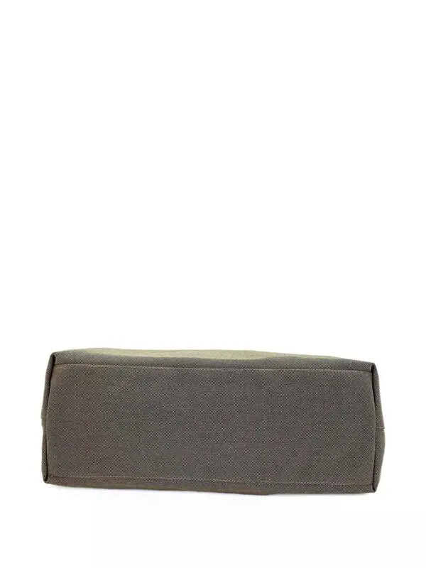 Prada Logo Print Canvas Tote Bag - Neutrals