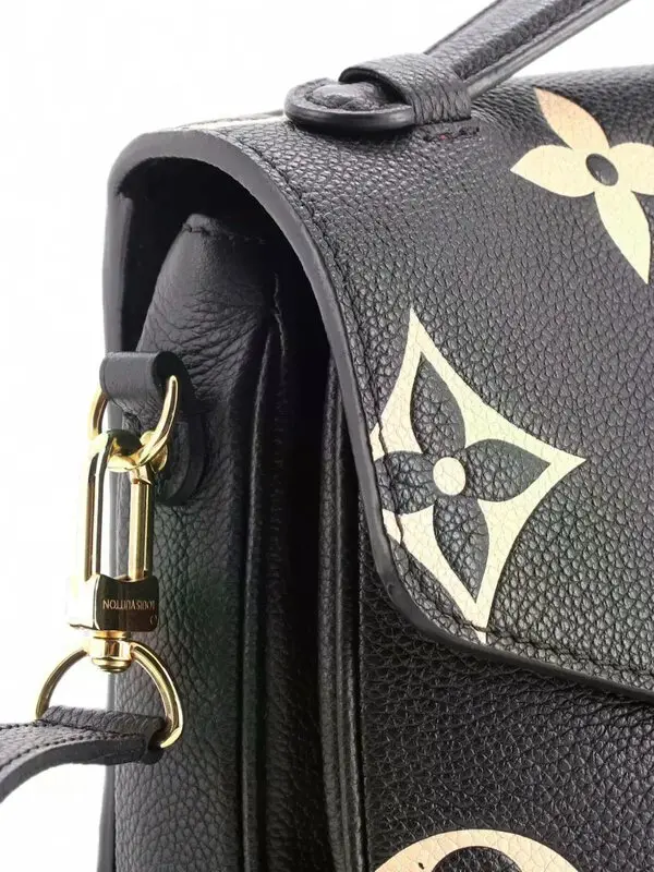 LOUIS VUITTON Pochette Métis Monogram Empreinte Giant Crossbody Bag - Black