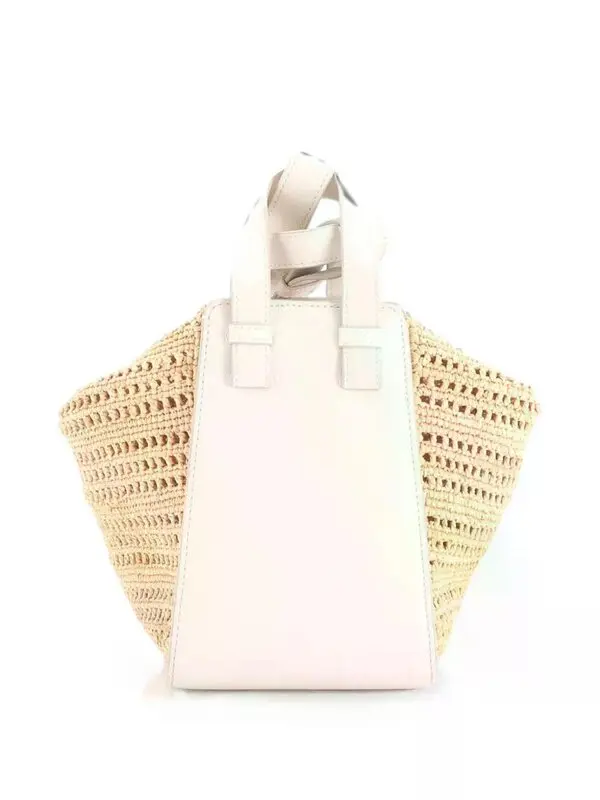 Loewe Hammock Raffia Compact Hobo Bag