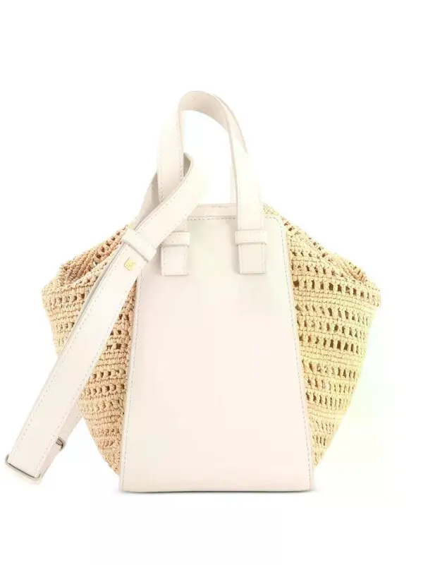 Loewe Hammock Raffia Compact Hobo Bag - Neutrals