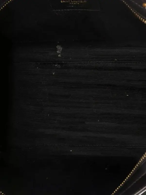 Saint Laurent Monogram Cabas Downtown Leather Baby Satchel - Black