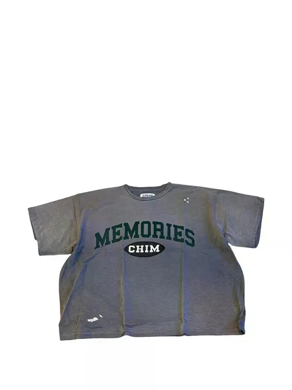 HAPPY MEMORIES DON'T DIE Distressed Logo-print T-shirt