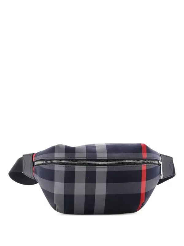 Burberry Sonny House Check Canvas Belt Bag - Blue