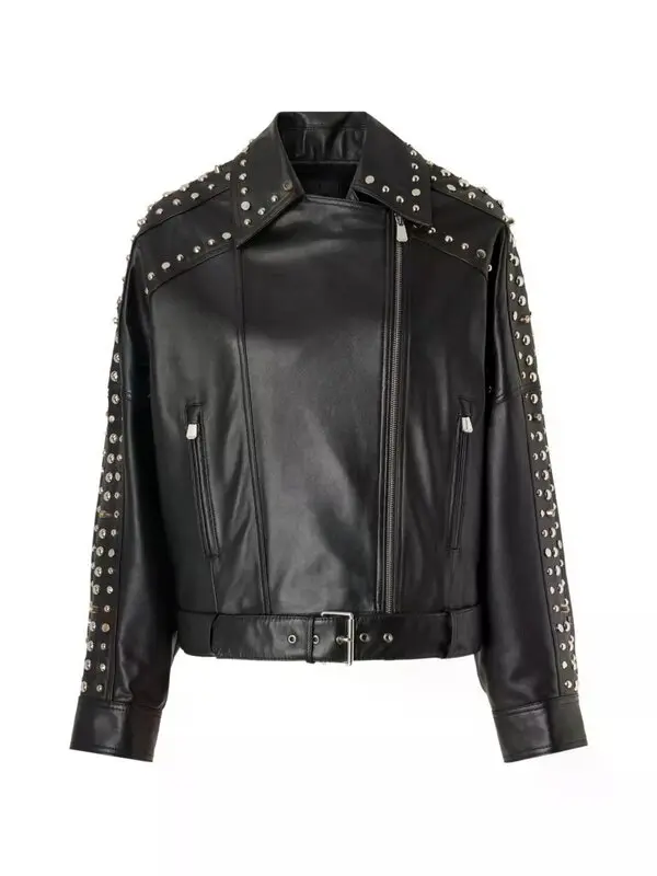 Pinko Stud-embellished Belted Jacket