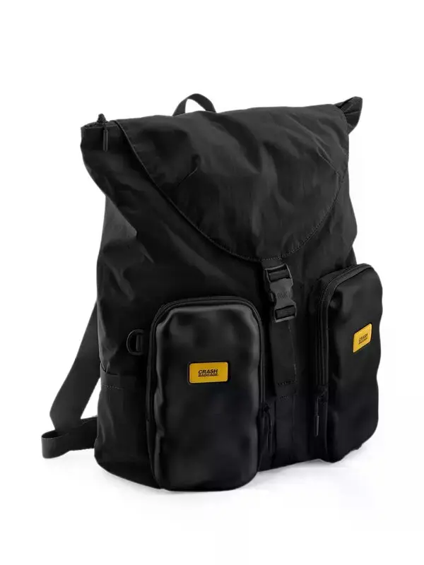 CRASH BAGGAGE Buckle-fastening Pocket-detail Backpack - Black