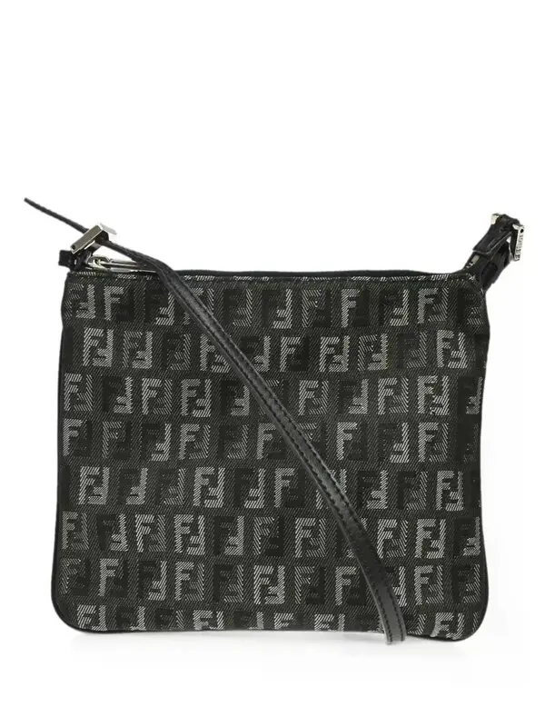 Fendi 2003 Zucchino Cross Body Bag - Black