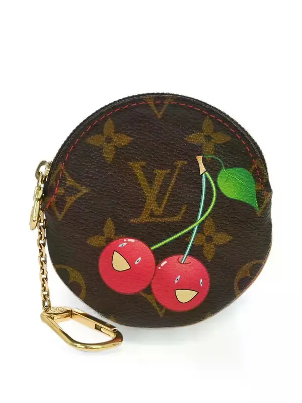 LOUIS VUITTON X Takashi Murakami 2005 Monogram Cerises Coin Case - Brown