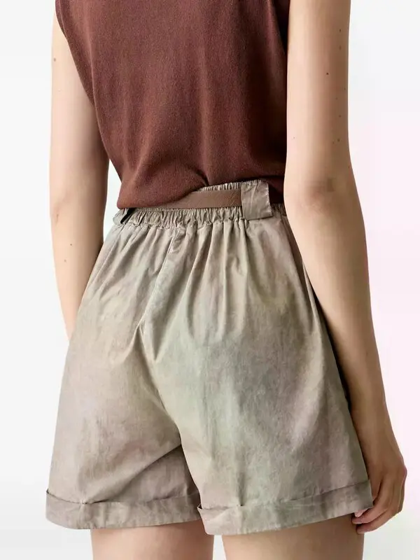 HAVEONE Belted Pleated Shorts