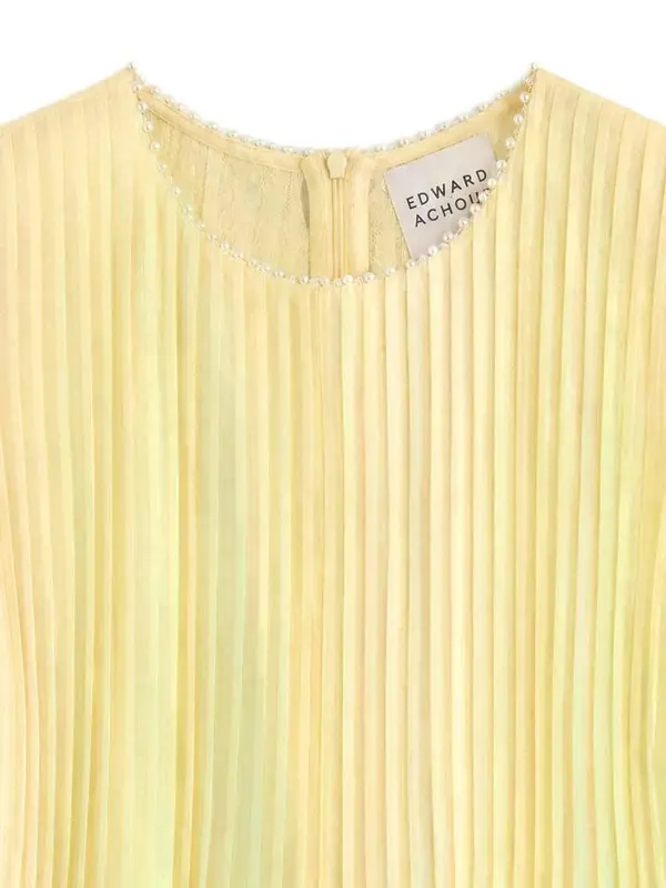 EDWARD ACHOUR PARIS Sleeveless Pleated Blouse