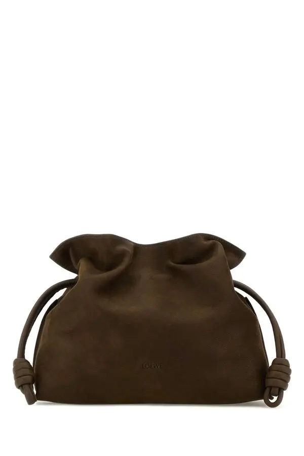 Loewe Nabuk Medium Flamenco Clutch - Brown