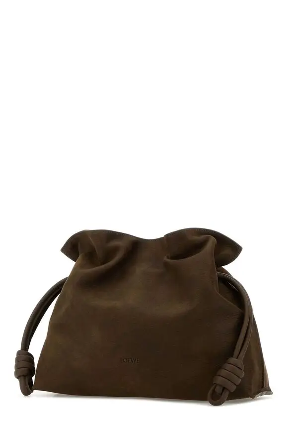 Loewe Nabuk Medium Flamenco Clutch - Brown