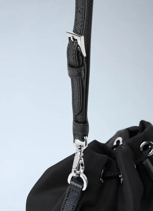Prada Recycled Polyamide Vela Pouch Bag - Black