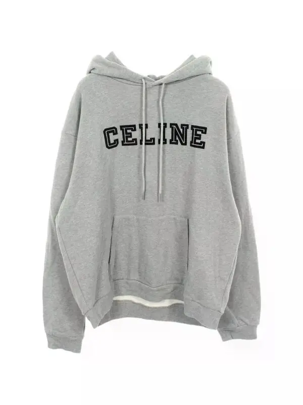 Celine Flocky Logo Hoodie - Grey