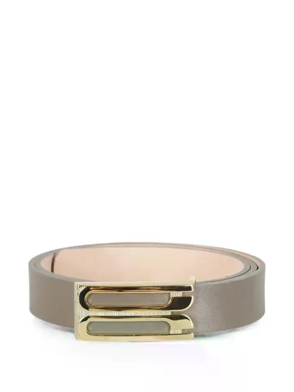 Victoria Beckham Logo Plaque Leather Belt