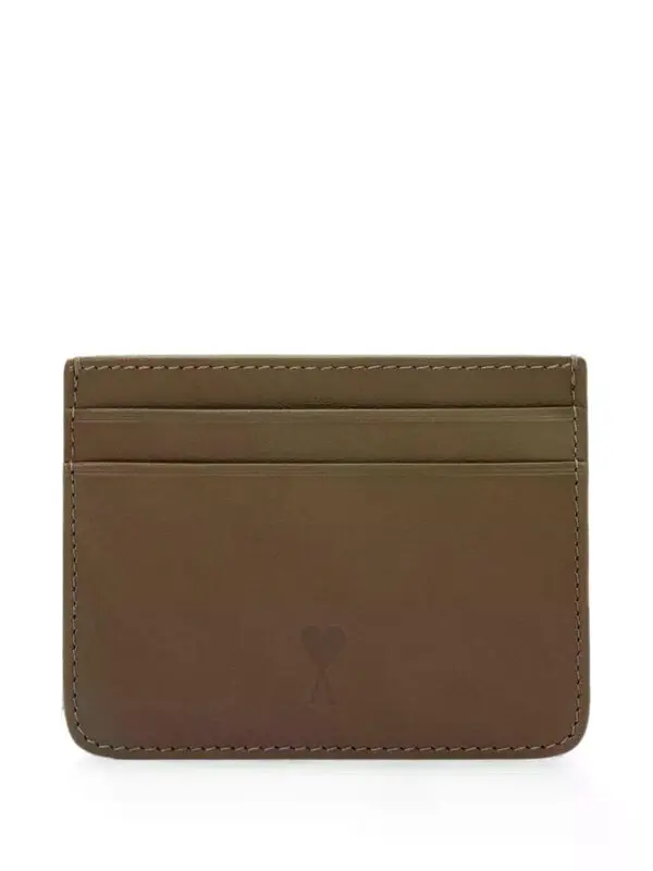 AMI Paris Cowhide Leather Card Holder