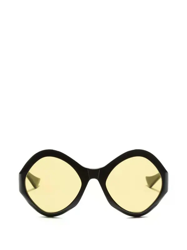 Valentino Garavani Vlogo Signature Geometric-frame Sunglasses - Black