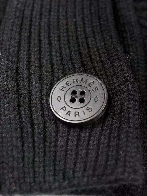 Hermès V-neck Wool Cardigan